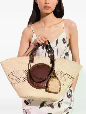 Stella McCartney Logo-perforated Tote - Neutrals