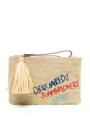 Dsquared2 Clutch Bag With Tassel Detail