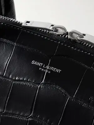 Saint Laurent Croc-effect Leather Weekend Bag