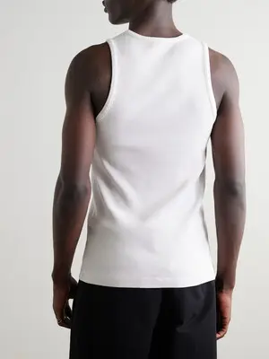 AGOLDE Viggo Ribbed Tank Top - Neutrals