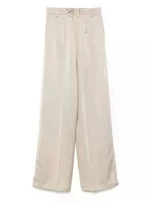BLANCA VITA Satin Trousers - Grey
