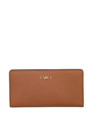 Michael Kors Logo-plaque Wallet - Brown