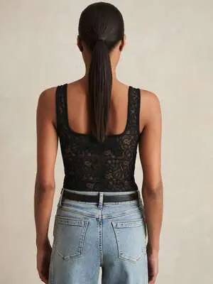 REISS Floral Lace Bodysuit