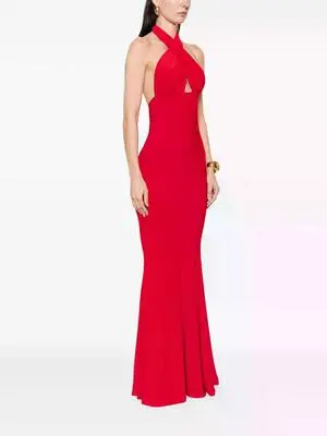 Norma Kamali Halterneck Gown - Red