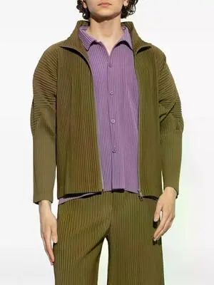 Issey Miyake Pleated Zip-up Jacket