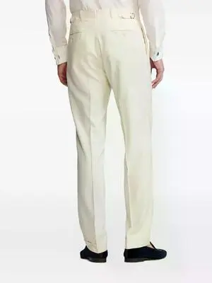 Ralph Lauren Purple Label Silk Pleated Trousers
