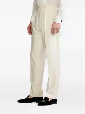 Ralph Lauren Purple Label Silk Pleated Trousers