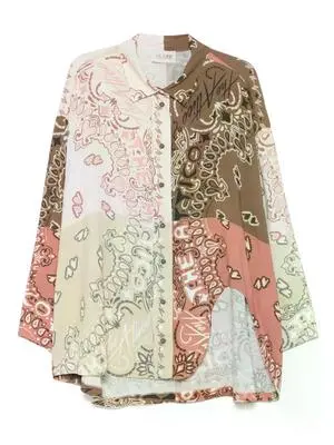 Attico Paisley-print Patchwork Shirt