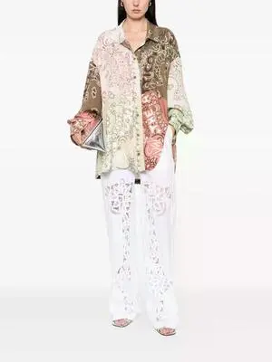 Attico Paisley-print Patchwork Shirt