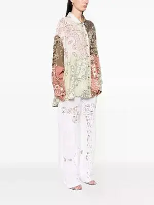 Attico Paisley-print Patchwork Shirt