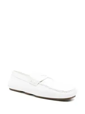 Khaite Flat Leather Loafers - White
