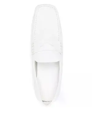 Khaite Flat Leather Loafers - White