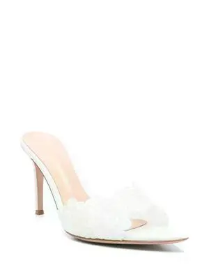 GIANVITO ROSSI Yvonne Mules - White