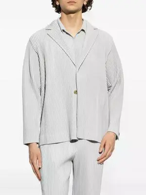 Issey Miyake Pleated Single-breasted Blazer