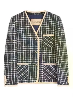 Valentino Garavani Bouclé Blazer - Blue