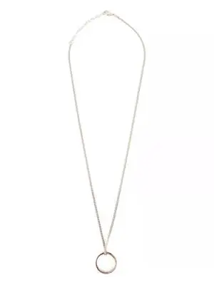MAISON MARGIELA Logo Ring Pendant Necklace - Silver