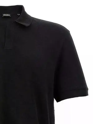 Zegna V-neck Polo Shirt