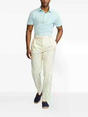 Ralph Lauren Purple Label Cotton Polo Shirt - Blue