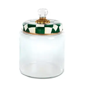 MACKENZIE-CHILDS Emerald Check Large Kitchen Canister - No Color