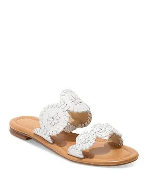 Jack Rogers Lauren Ii Slide Sandals - White