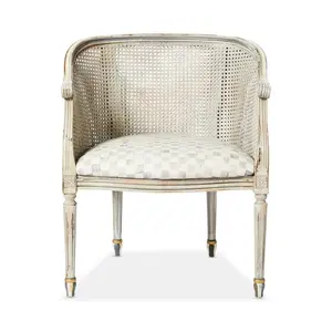 MACKENZIE-CHILDS Sterling Check Perfetto Accent Chair