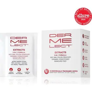 DERMELECT Extracts 3-in-1 Soy Nail Polish Remover - White