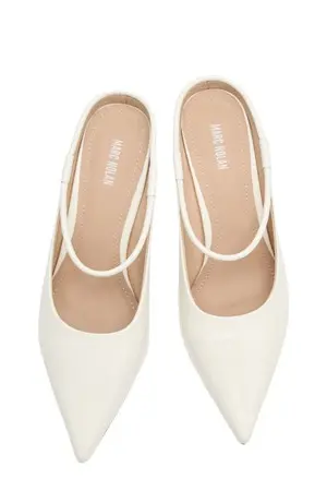 MARC NOLAN Sophia Leather Strap Pumps - Cream/magenta