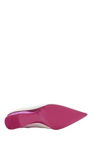 MARC NOLAN Sophia Leather Strap Pumps - Cream/magenta