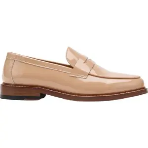 MARC NOLAN Calum Leather Penny Loafers - Cream