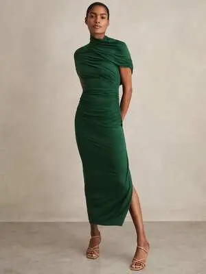 REISS Ruched Midi Dress