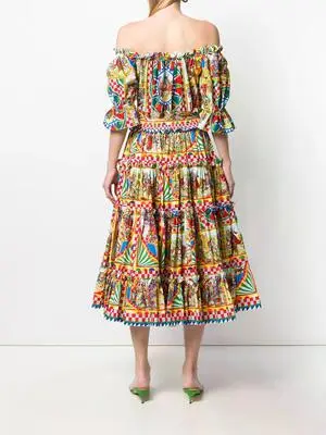 Dolce & Gabbana Sicilian Carretto Print Dress