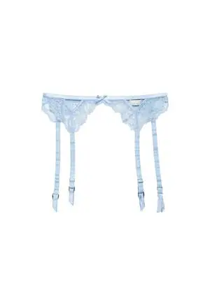 FLEUR DU MAL Bianca Lace Garter Belt - Forget Me Not