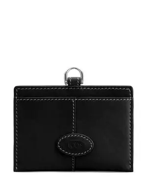 TOD'S Leather Card Holder - Black
