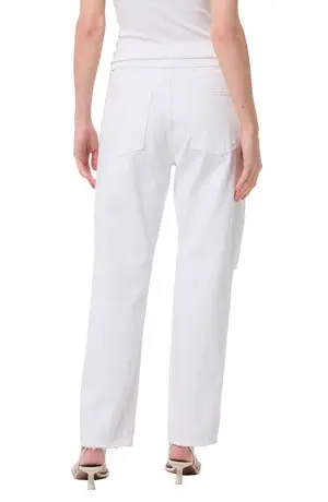 AGOLDE 90s Ripped Mid-rise Relaxed Straight Leg Jeans - Cloudburst
