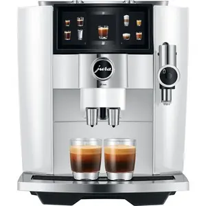 JURA J8 Twin Automatic Coffee Machine - Diamond White