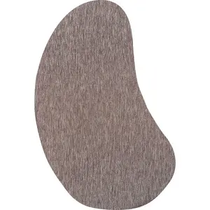 JONATHAN Y Evan Modern Rustic Organic Curve Indoor/outdoor Shaped Area Rug Brown