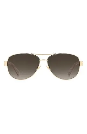 Kate Spade New York Gradient Pilot Sunglasses - Gold Beige