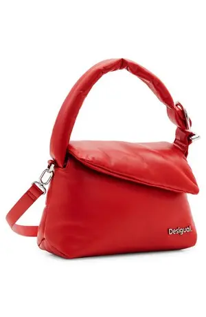 Desigual Small Quilted Sheepskin Leather Handbag