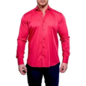 MACEOO Einstein Aristocratluxestretch Button-up Shirt - Red