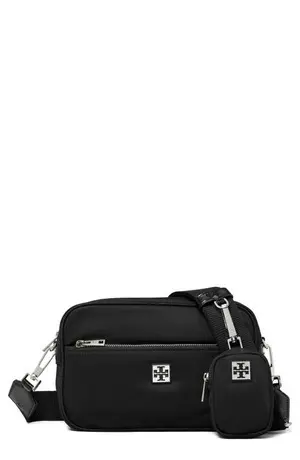 Tory Burch Virginia Nylon Shoulder Bag - Black
