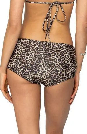 EDIKTED Printed Boyshort Bikini Bottom
