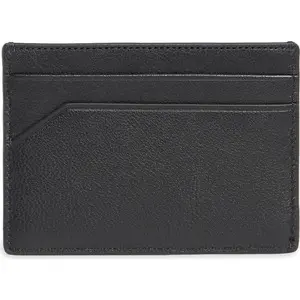 Nordstrom Pebble Leather Card Case - Black