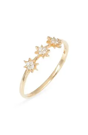 Anzie North Star Trio Ring - Clear