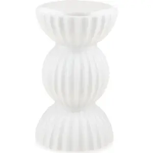 LYNGBY PORCELAEN Tura 5-inch Candleholder - White