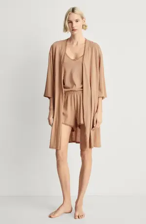 Mango Cotton Blend Robe