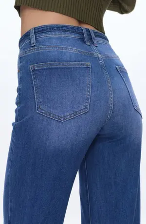 BAYEAS High-waist Wide-leg Jeans - Starlight
