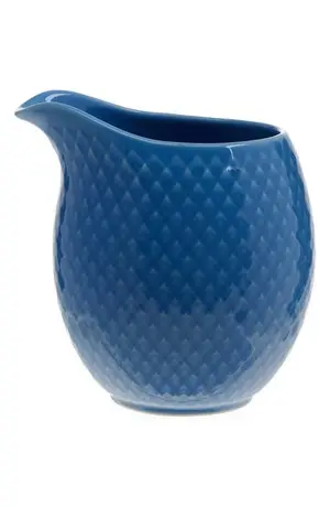 LYNGBY PORCELAEN Rhombe Milk Jug - Blue