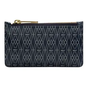 Wolf Signature Zip Card Case - Blue