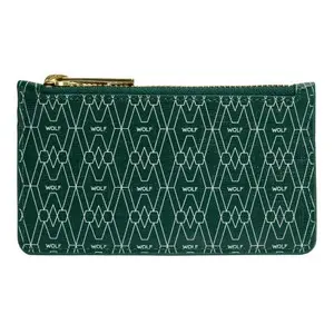 Wolf Signature Zip Card Case Green