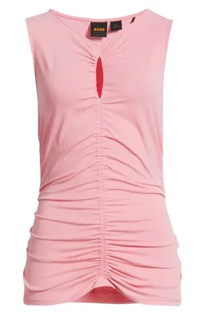 Hugo Boss Emacha Ruched Sleeveless Tunic Top
